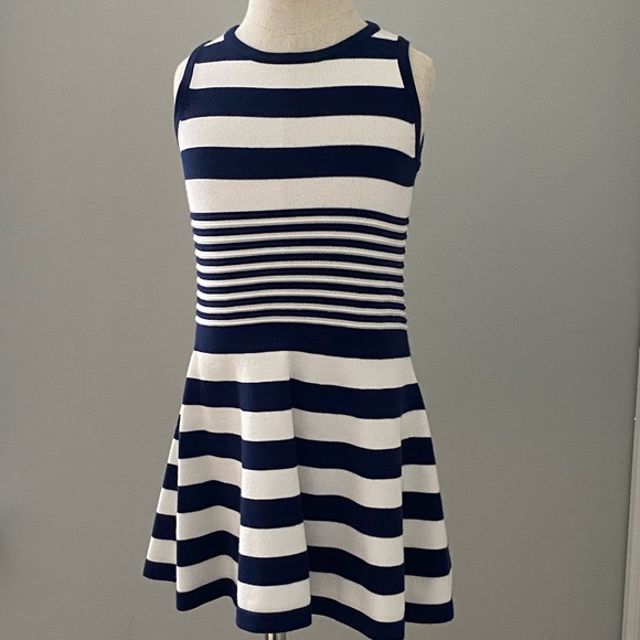 Milly Minis | Dresses | Milly Minis Striped Knit Fit Flare Dress | Poshmark